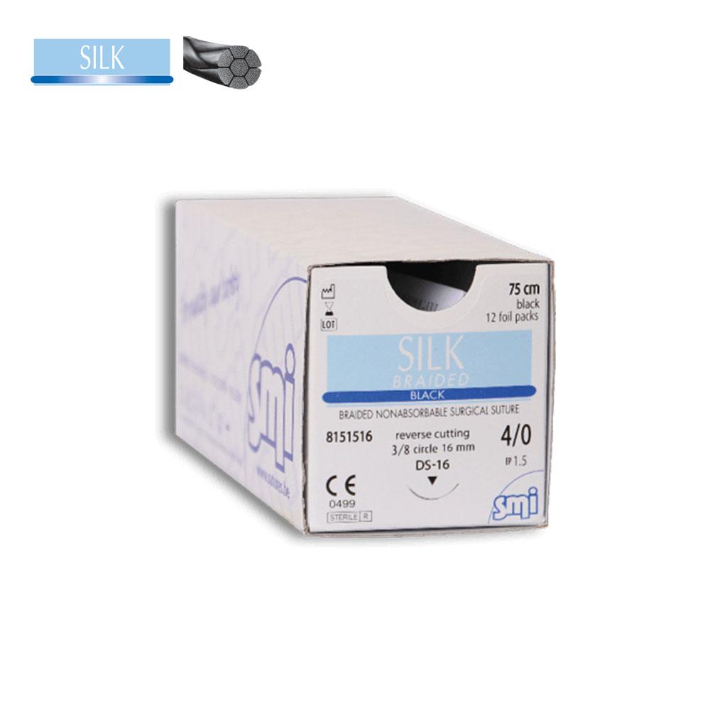 Silk thread: Silk Black suture (BLACK) in 19mm - oofti.fr